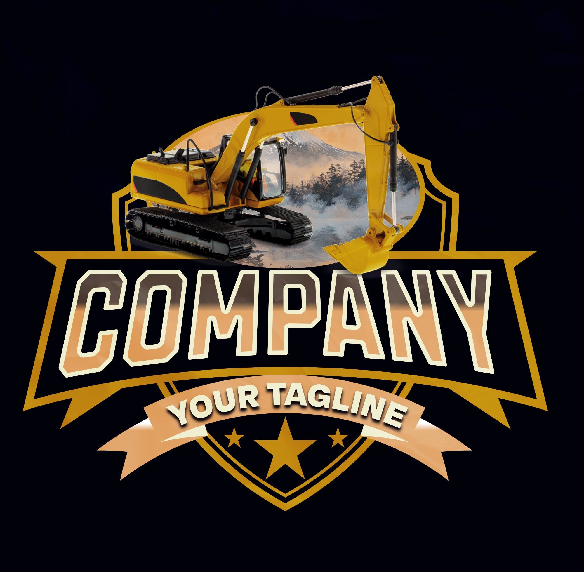 Custom Excavator Logo Templates - Excavator - Equipment Logo - Service ...