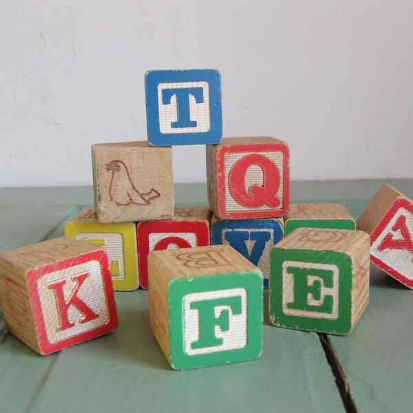Vintage Baby Blocks - Etsy