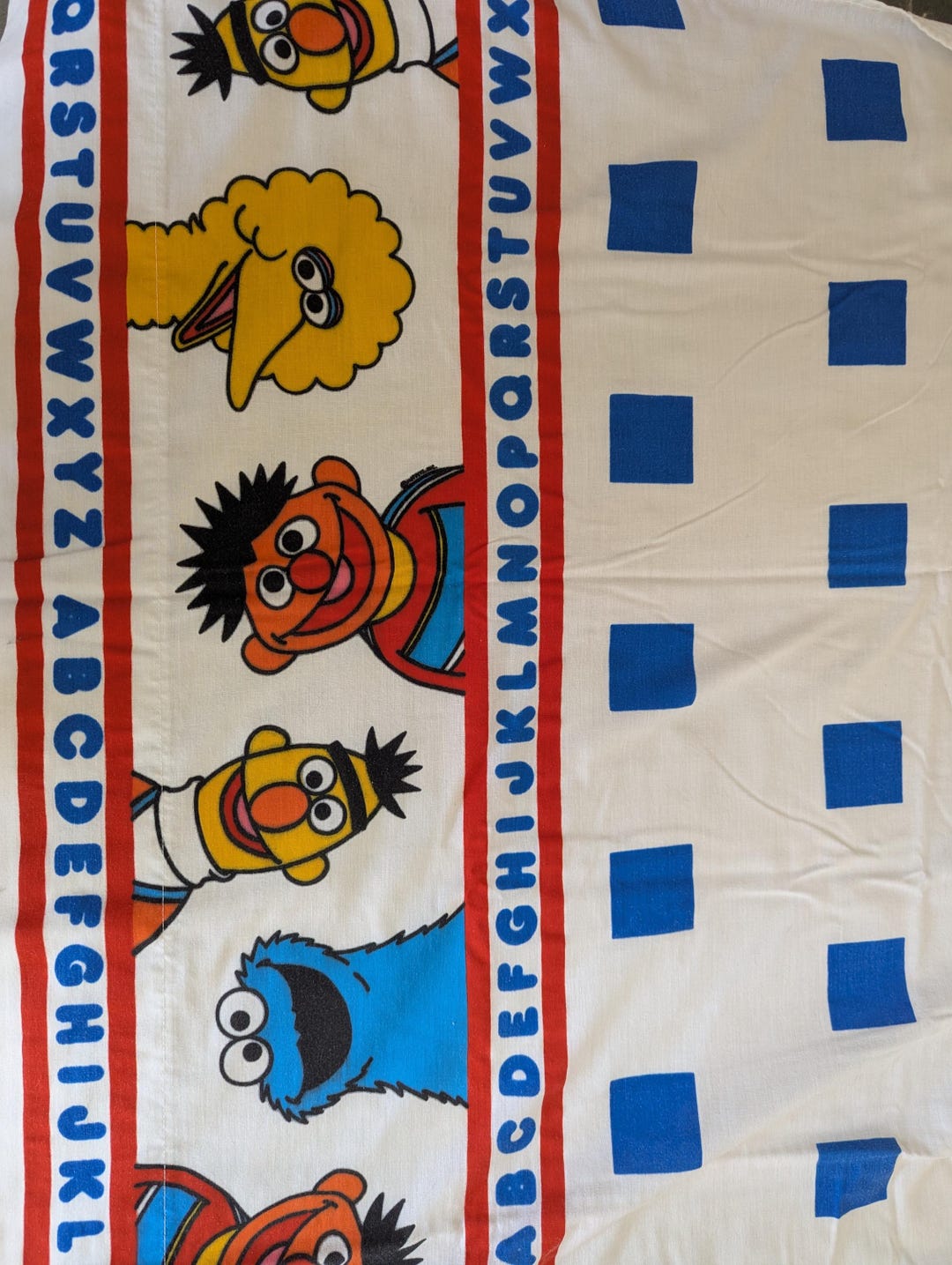 Vintage 80s Sesame Street Bed Sheet Top Flat Sheet Twin Size - Etsy