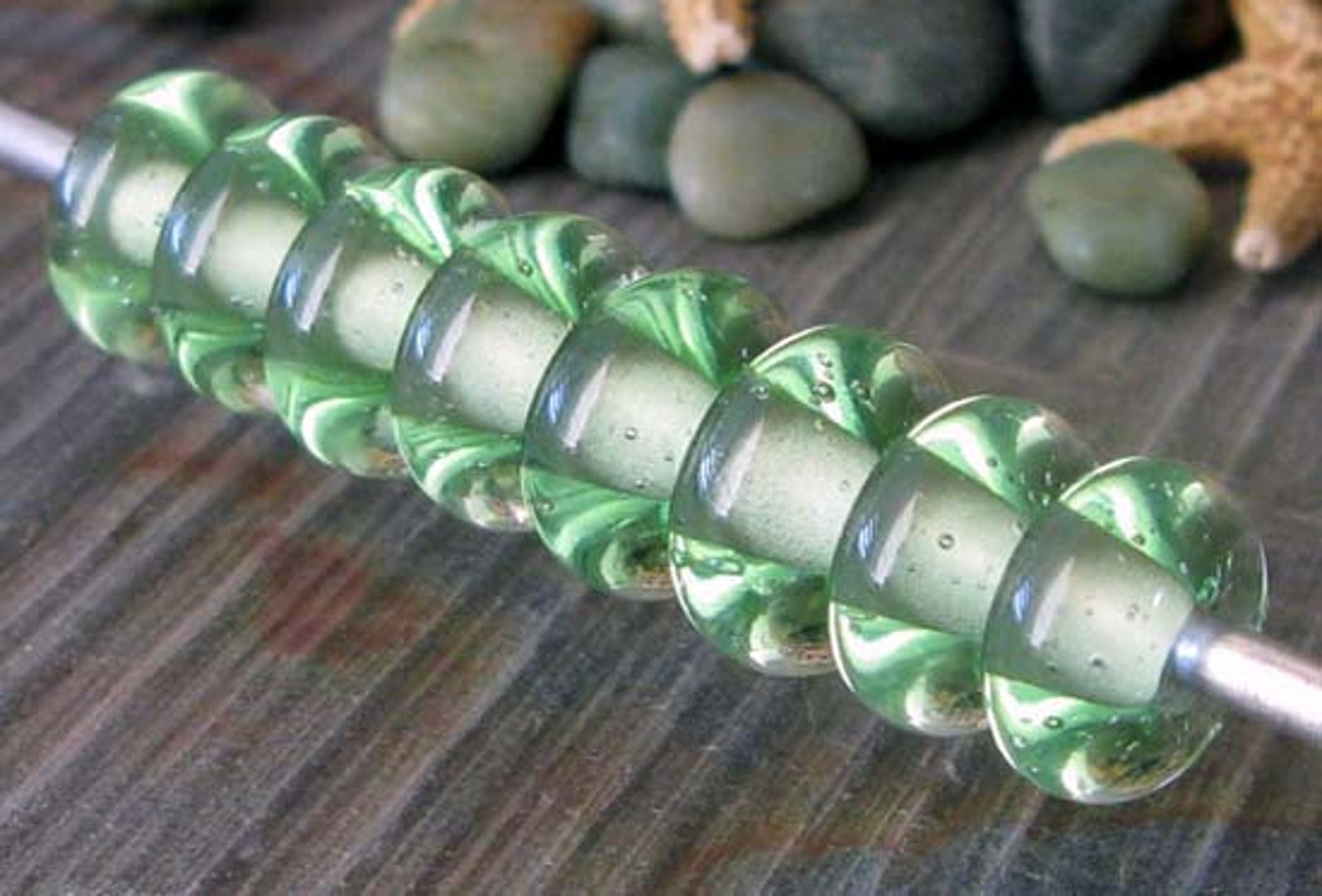 AGB Kryptonite Boro Glass Lampwork, Small Beads.. - Etsy