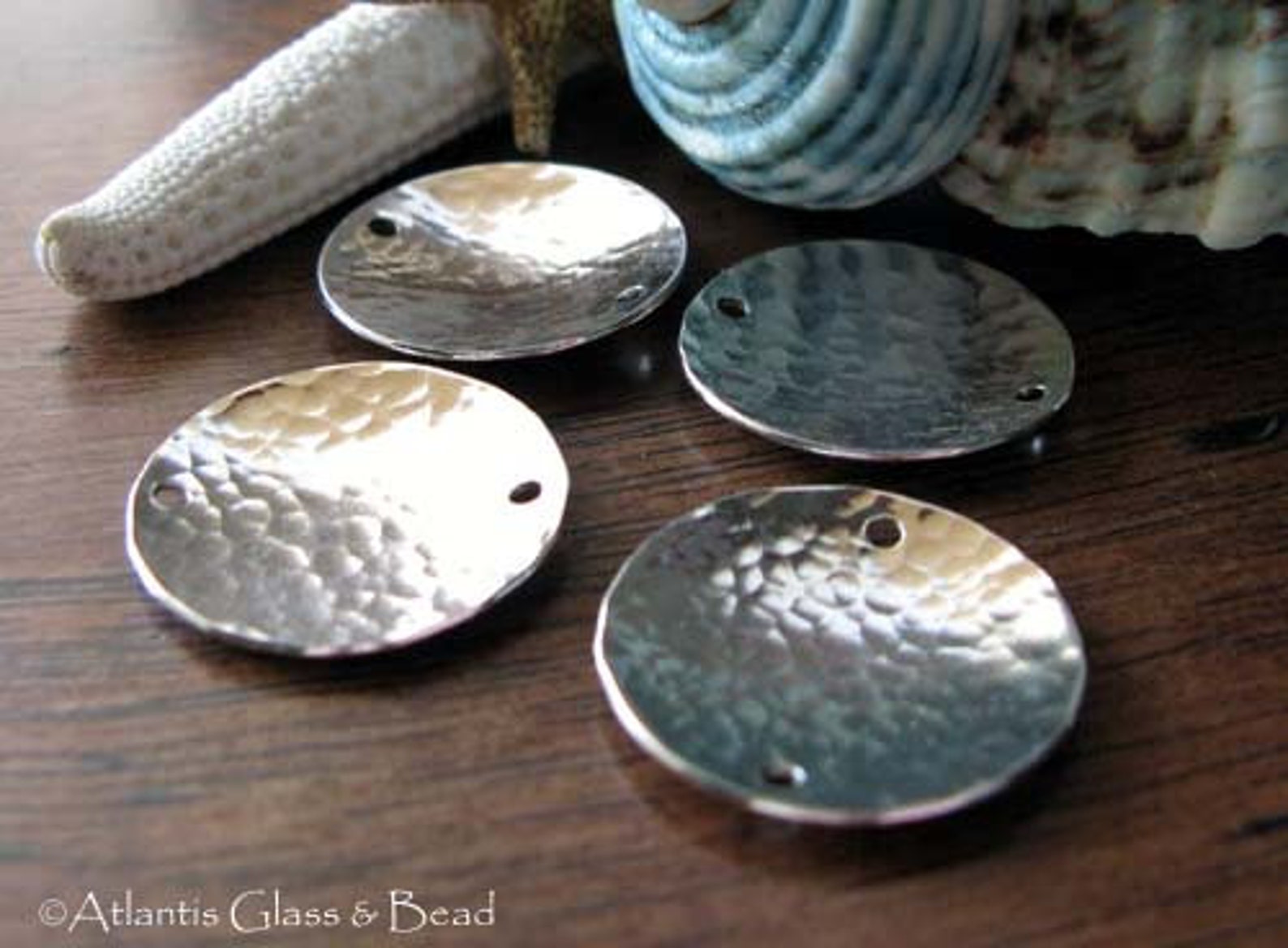 Sterling Silver Hammered Discs for Jewelry Making. You Choose - Etsy