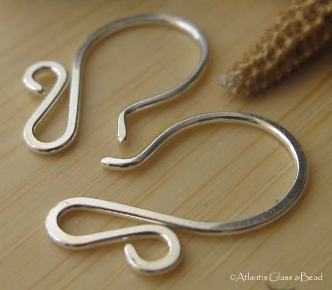 Dainty Ear Wires. Fancy Sterling Silver or 14k Gold Filled - Etsy