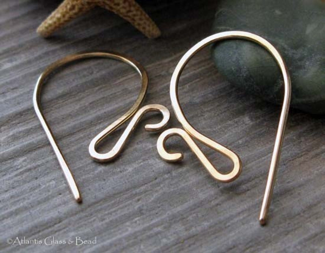 Fancy French Hook. 14k Gold Filled Earring Wires. Artisan Handmade ...