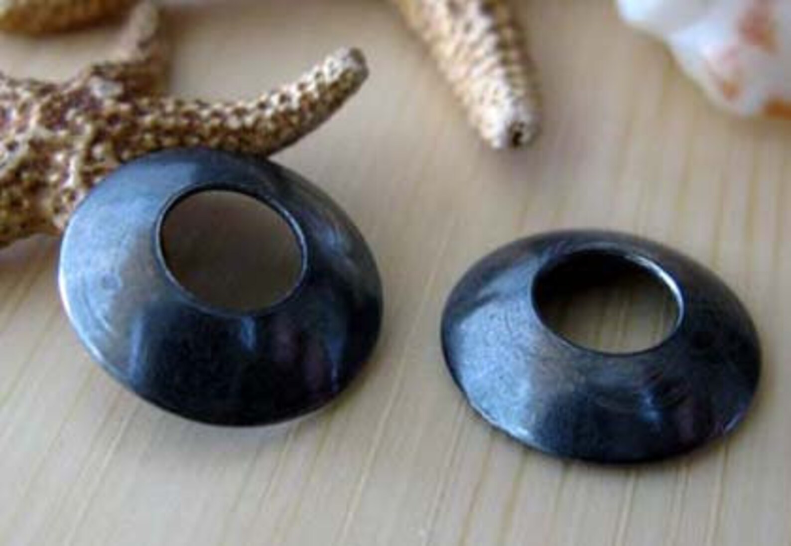 Large Hole 13mm Bead Caps. Artisan Handmade in Sterling Silver, Copper ...
