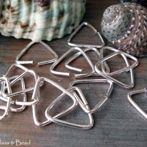 Triangle Jump Rings 18 Gauge 11-12mm. AGB Artisan Sterling Silver ...