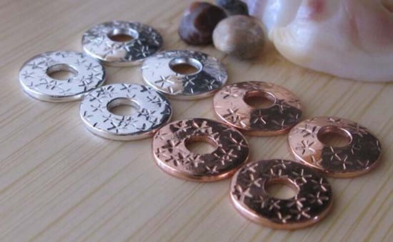 Large Hole Star Bead Caps 10mm. Artisan Handmade Sterling Silver ...