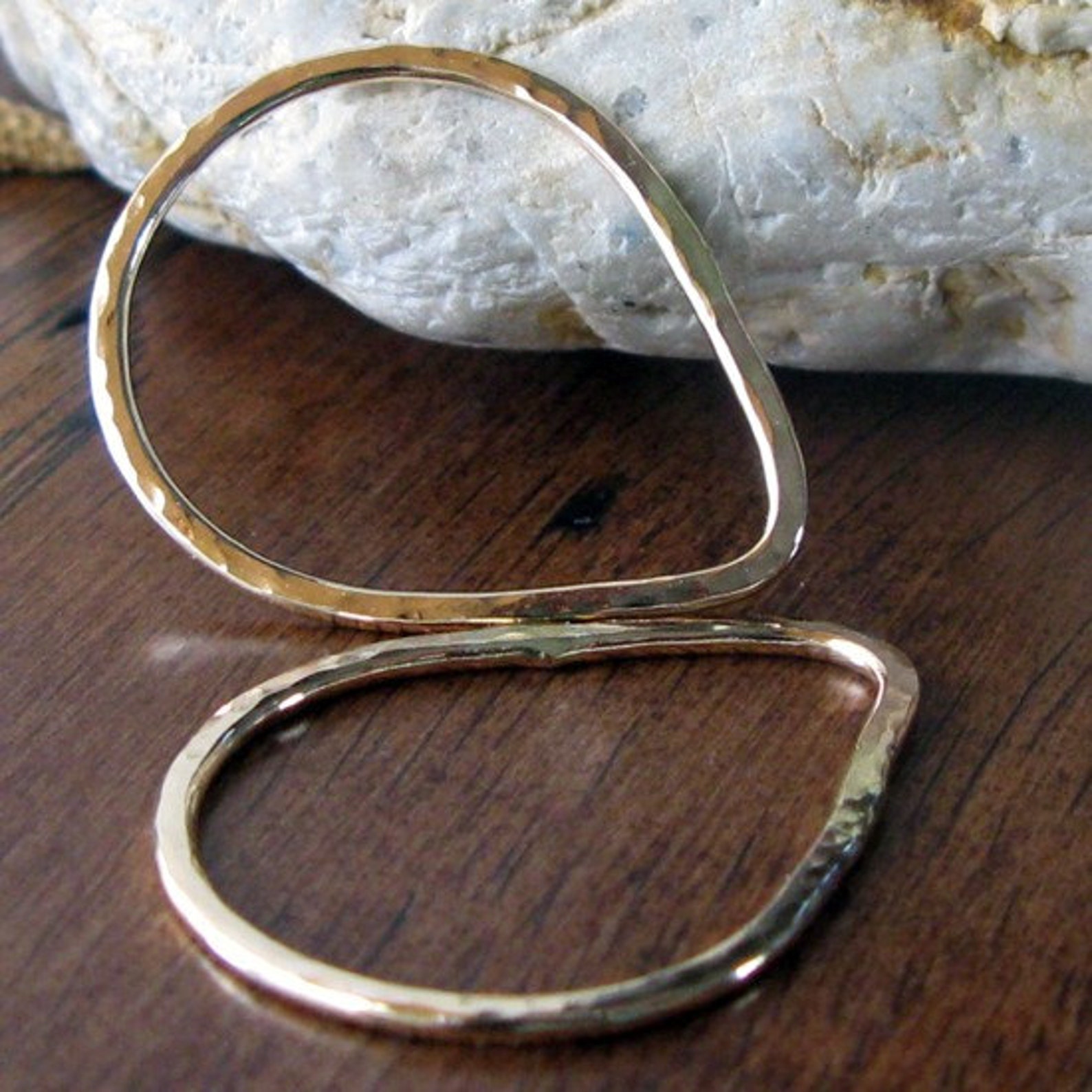Artisan Sterling Silver or 14k Gold Filled Large Teardrops. AGB 26x22 ...