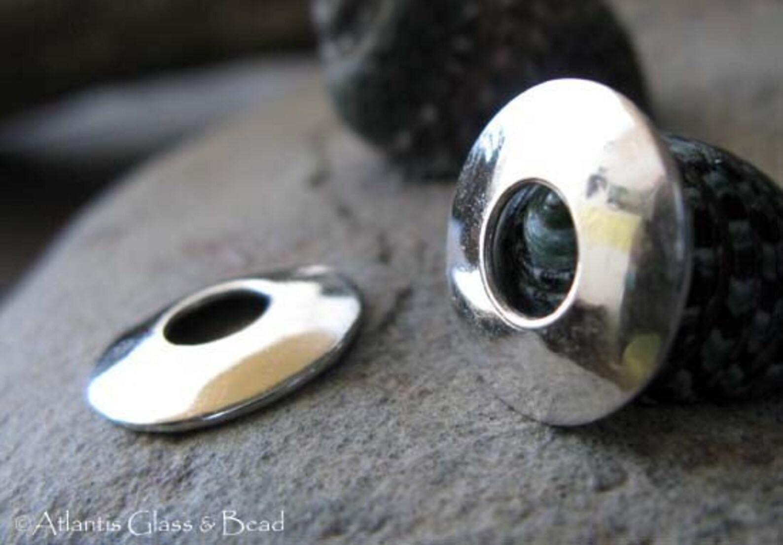 Large Hole 13mm Bead Caps. Artisan Handmade in Sterling | Etsy