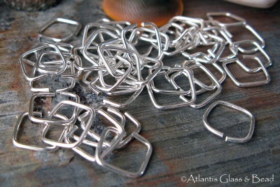 Square jump rings 20 gauge 7mm. AGB handmade artisan sterling | Etsy
