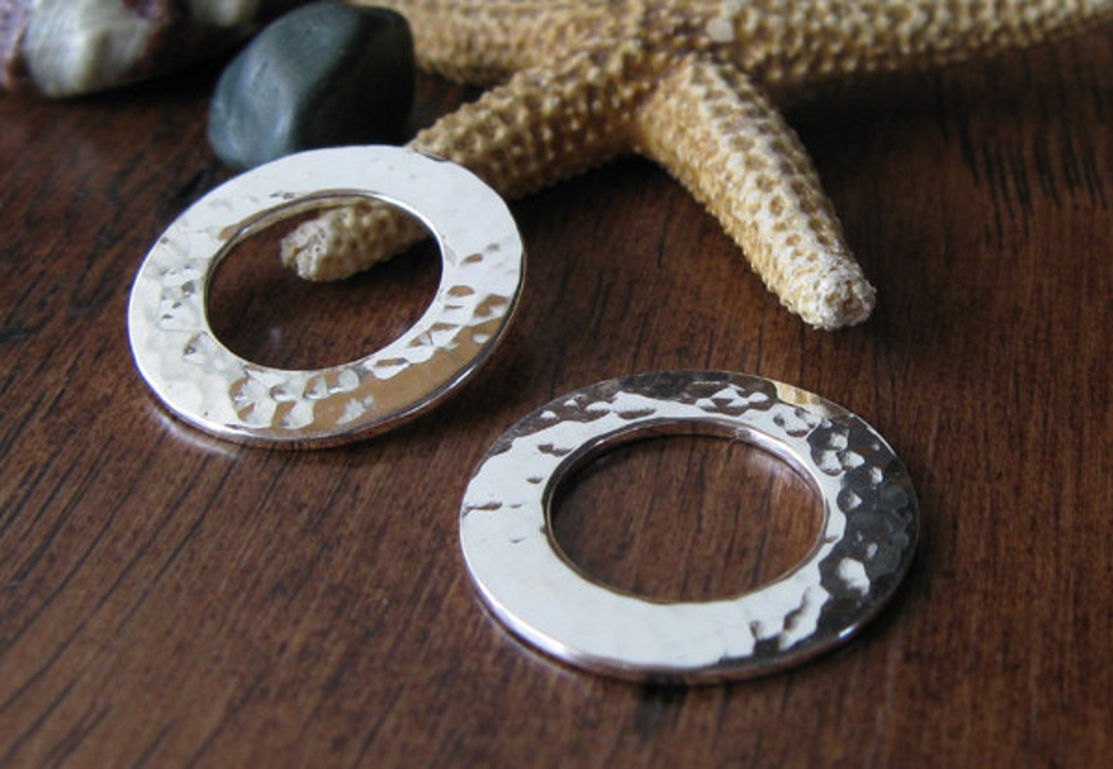 16mm Hammered Washers Artisan Handmade Jewelry Findings - Etsy