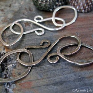Large Handmade Clasp Sterling Silver or 14k Gold Filled Hook Set ...