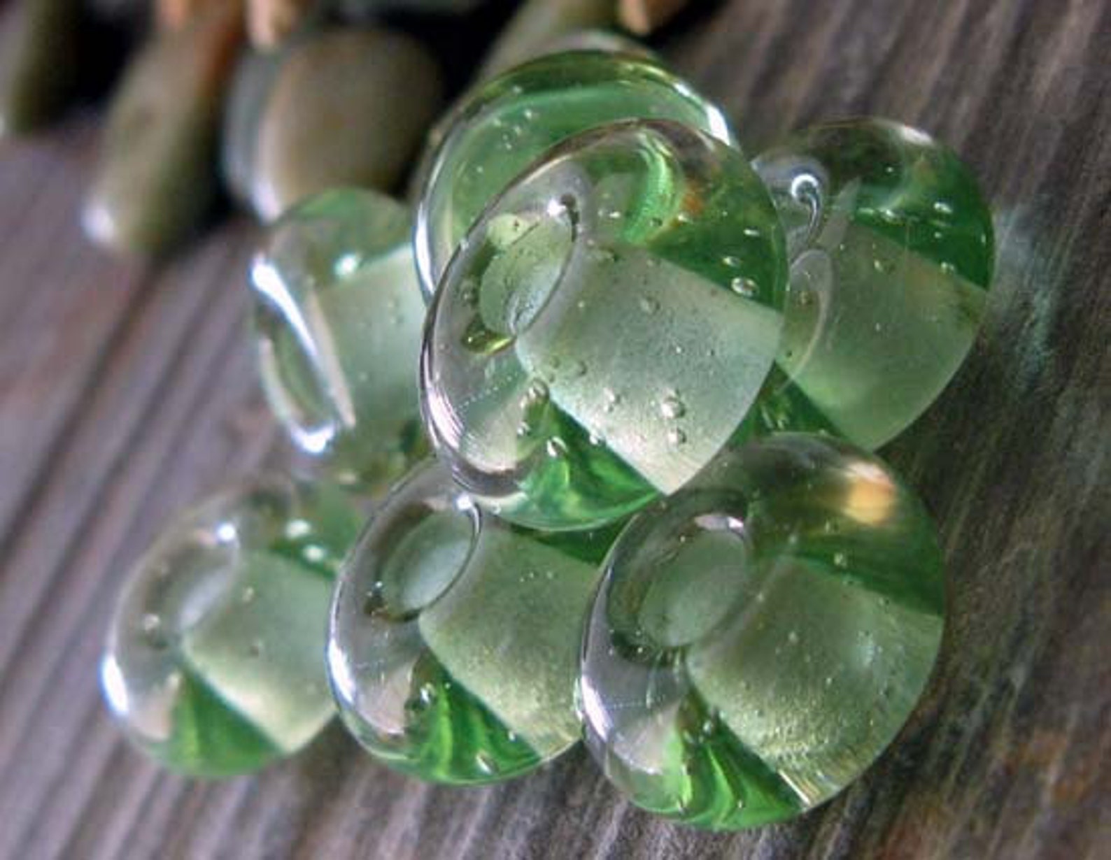 AGB Kryptonite Boro Glass Lampwork, Small Beads.. - Etsy