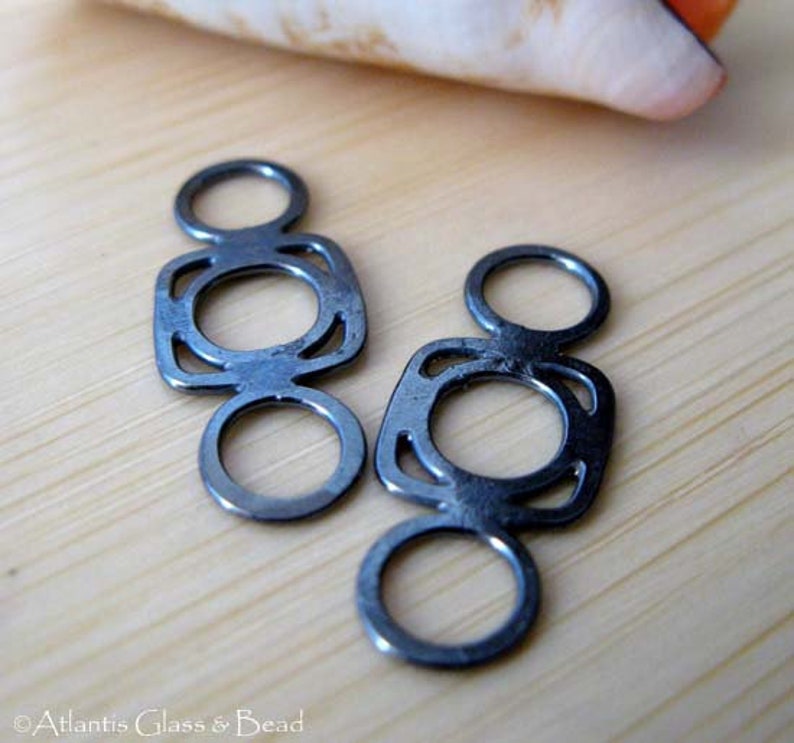 Unique Jewelry Connector Link. Polished or Oxidzied Sterling Silver ...