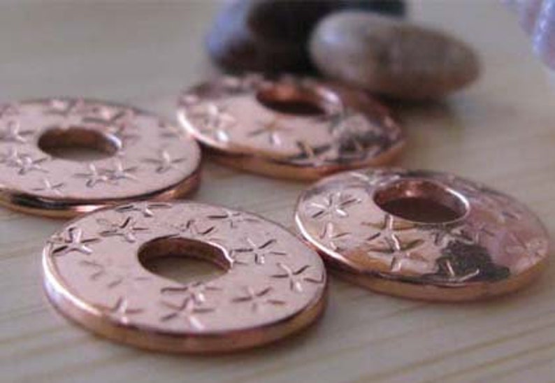 Large Hole Star Bead Caps 10mm. Artisan Handmade Sterling Silver ...
