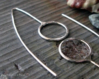 Square Hook Wire Earrings. Sterling Silver or 14k Gold Filled. | Etsy