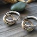 Mixed Metal Interlocking Rings Sterling Silver & 14k Gold-filled ...