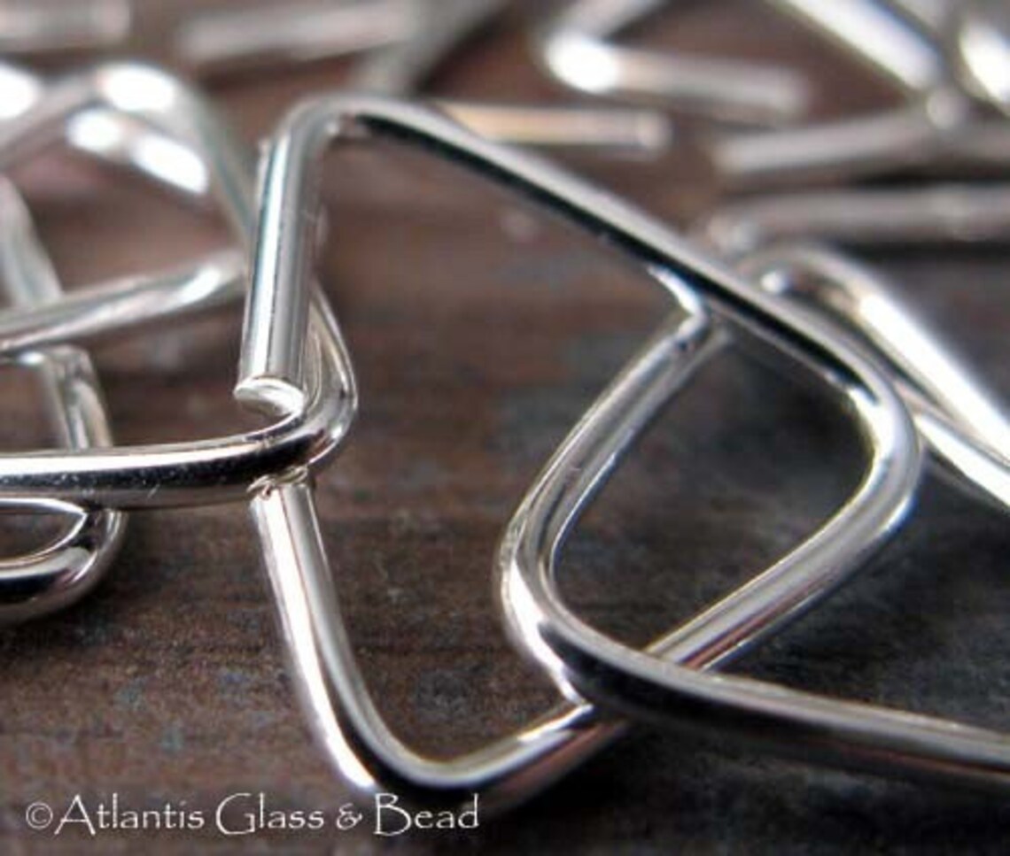 Triangle Jump Rings 18 Gauge 11-12mm. AGB Artisan Sterling - Etsy