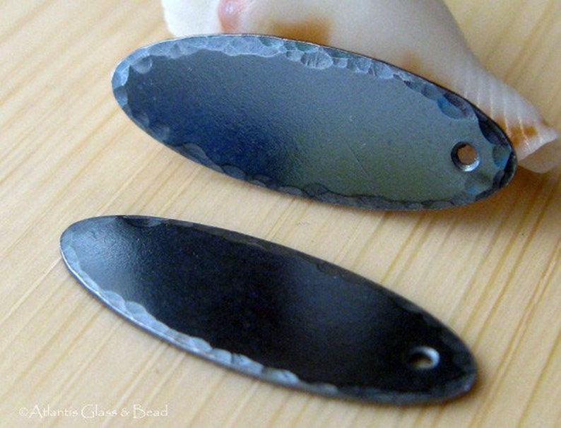 Small Ovals With Hammered Edges. Artisan Sterling Silver Handmade ...