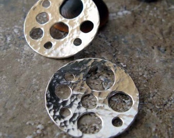 Sterling Silver Handmade Domed Discs. Artisan Jewelry | Etsy