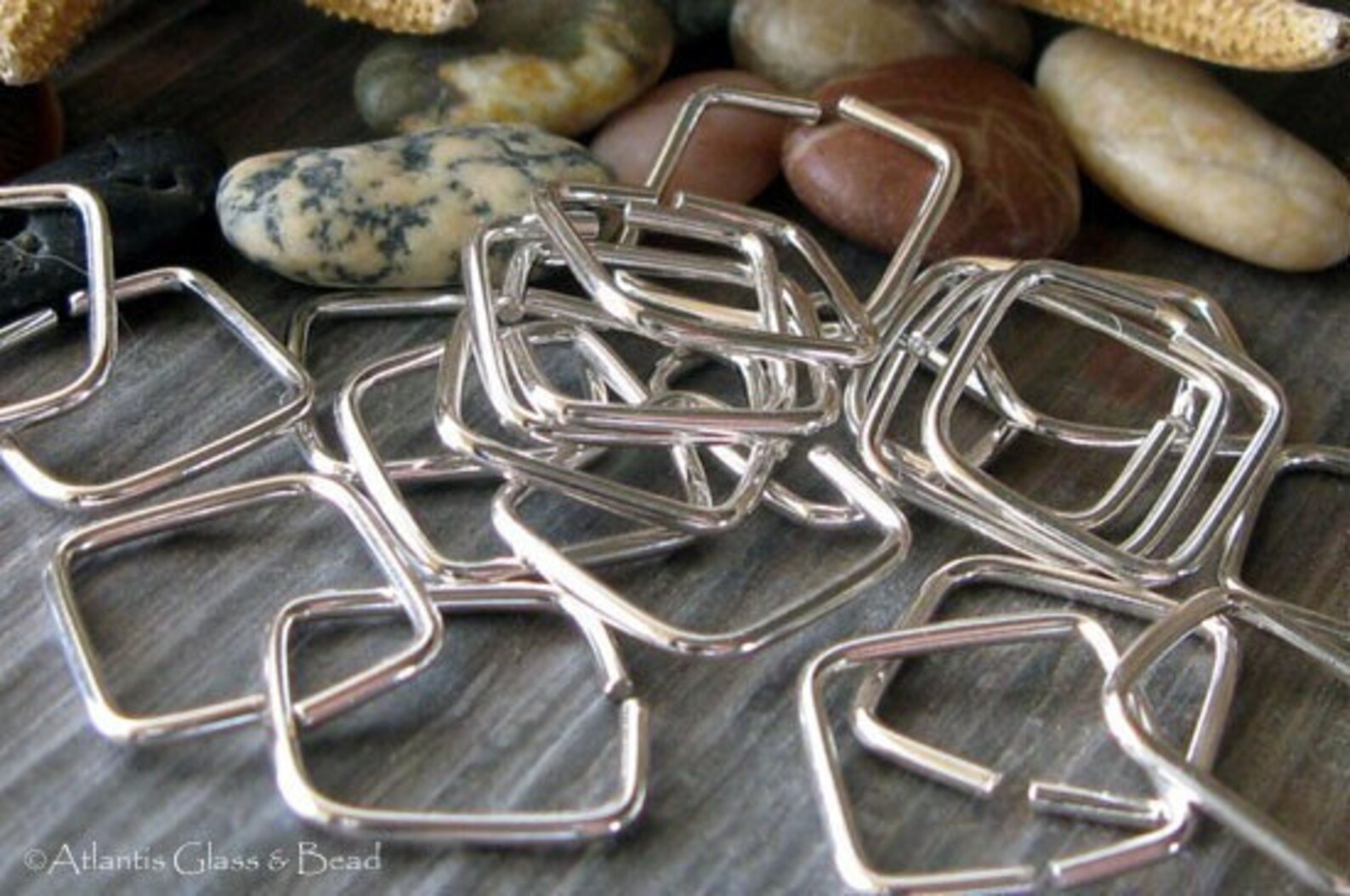 Square jump rings 18 gauge 12mm. AGB handmade sterling silver | Etsy