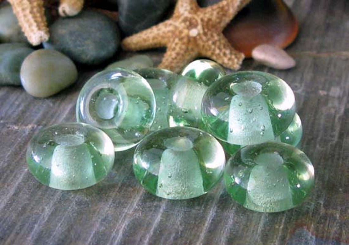 AGB Kryptonite Boro Glass Lampwork, Small Beads.. - Etsy