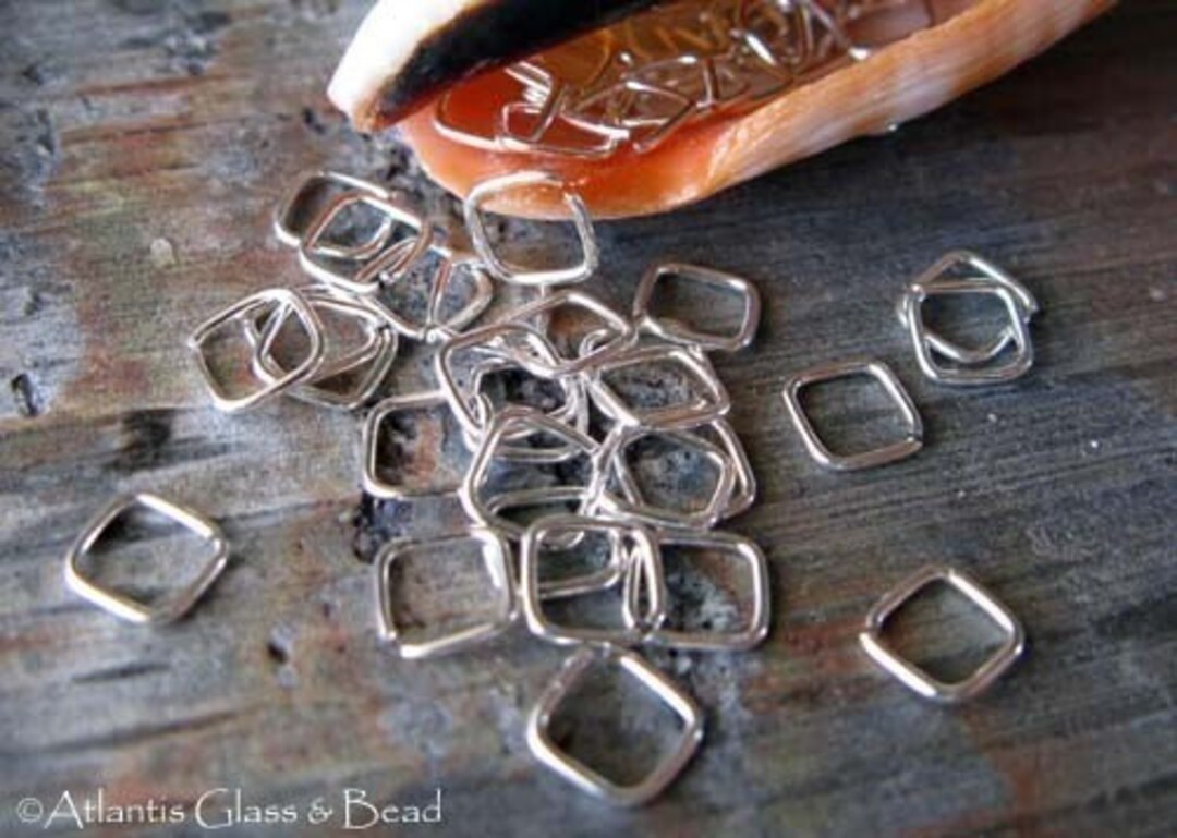 Square Jump Rings 22 Gauge 4mm 50 Pieces. AGB Handmade Artisan - Etsy
