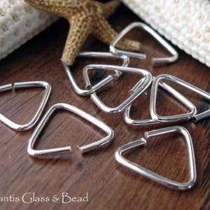 Triangle Jump Rings 18 Gauge 11-12mm. AGB Artisan Sterling Silver ...