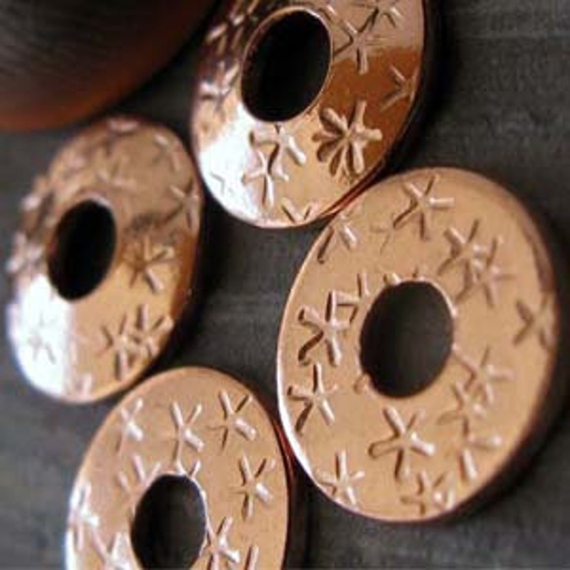 Large Hole Star Bead Caps 10mm. Artisan Handmade Sterling Silver ...