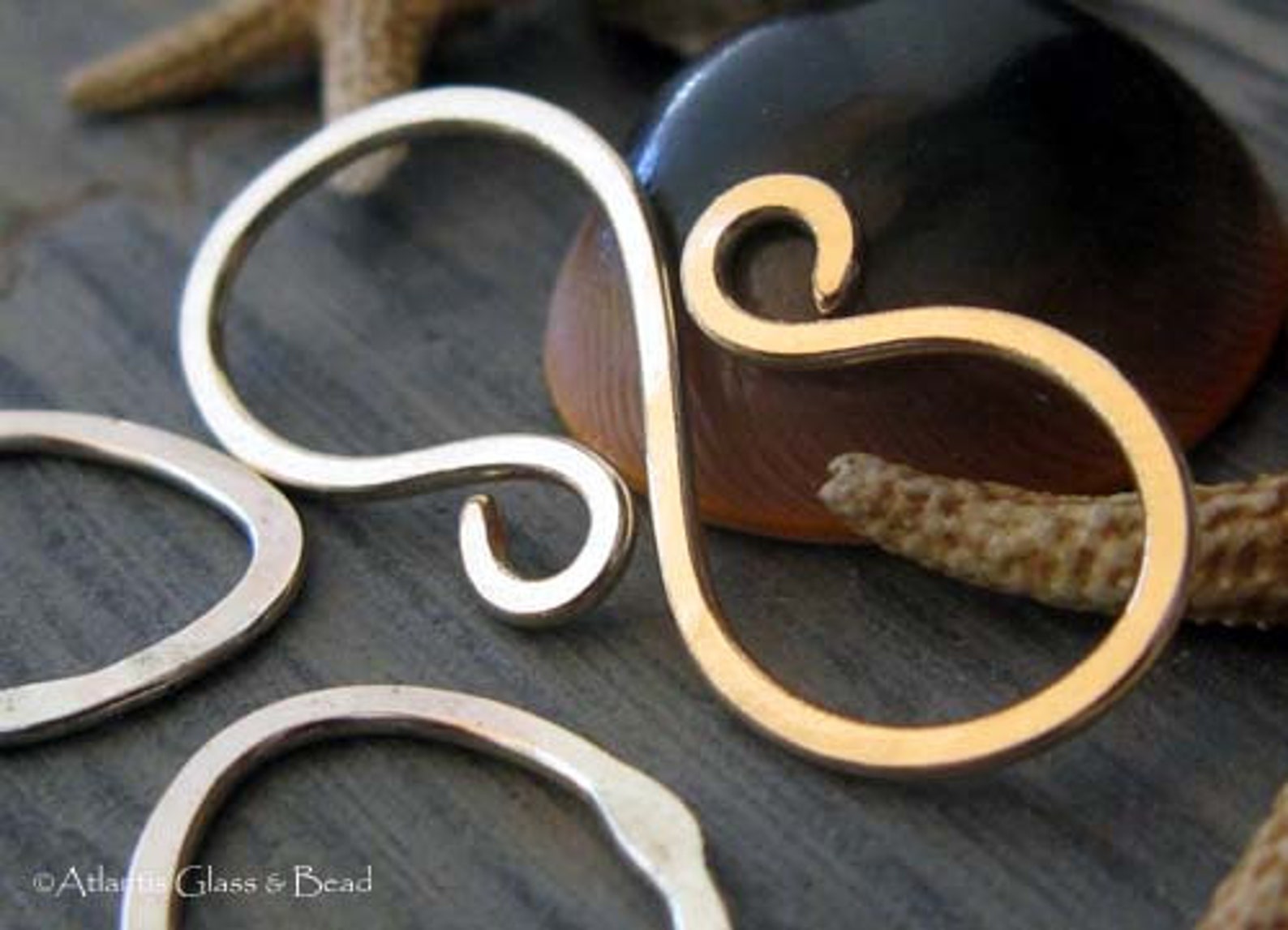 Large Handmade Clasp Sterling Silver or 14k Gold Filled Hook | Etsy