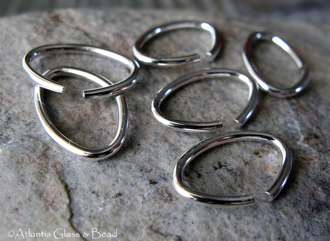 1/4 Troy Ounce Sterling Silver Oval Jump Rings – 16 Gauge, Large ...