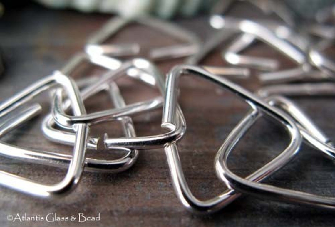 Triangle Jump Rings 18 Gauge 11-12mm. AGB Artisan Sterling - Etsy