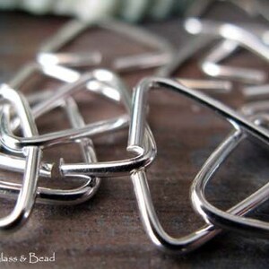 Triangle Jump Rings 18 Gauge 11-12mm. AGB Artisan Sterling Silver ...