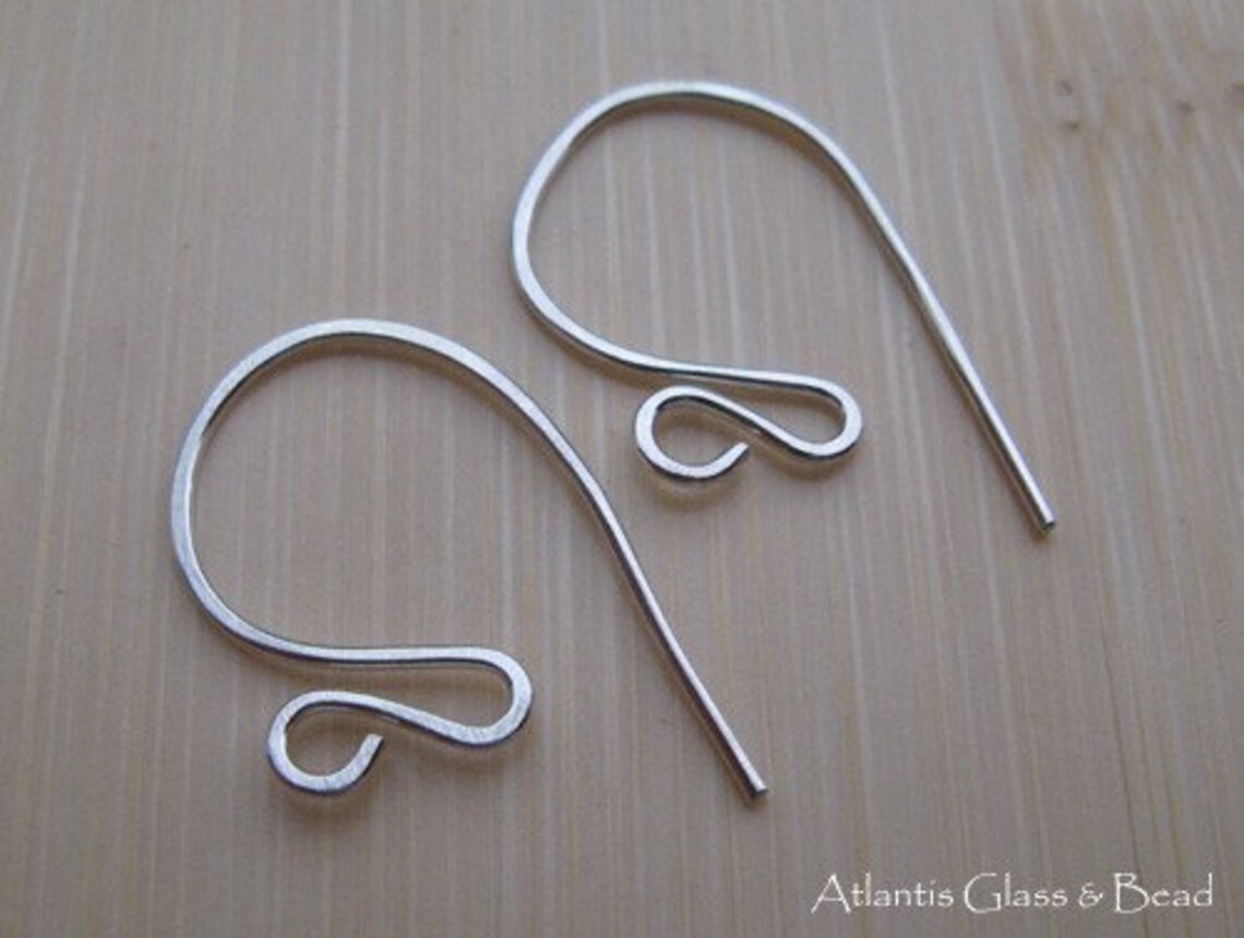 Fancy French Hook Ear Wire. Sterling Silver Artisan Earring Jewelry ...