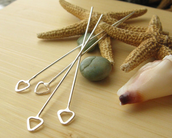 Simple Sterling Silver or 14k Gold Filled Triangle Head Pins. | Etsy