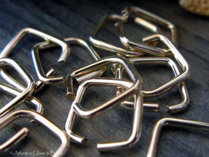 Square Jump Rings 20 Gauge 7mm. AGB Handmade Artisan Sterling - Etsy