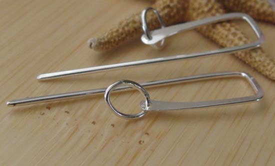 Square Hook Wire Earrings. Sterling Silver or 14k Gold Filled. Simple ...