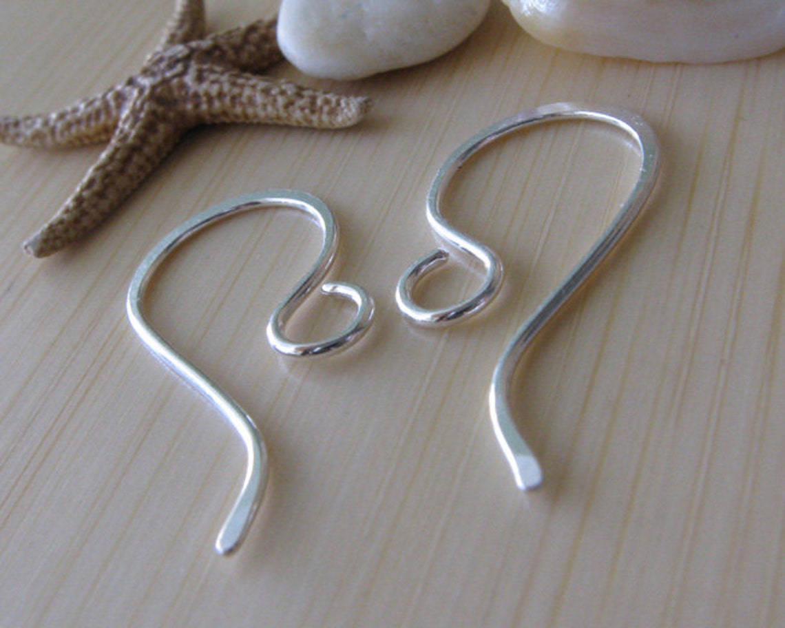 Handmade Ear Wires Sterling Silver or 14k Gold Filled Artisan Jewelry ...