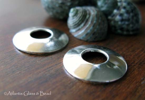 Large Hole 13mm Bead Caps. Artisan Handmade in Sterling Silver, Copper ...