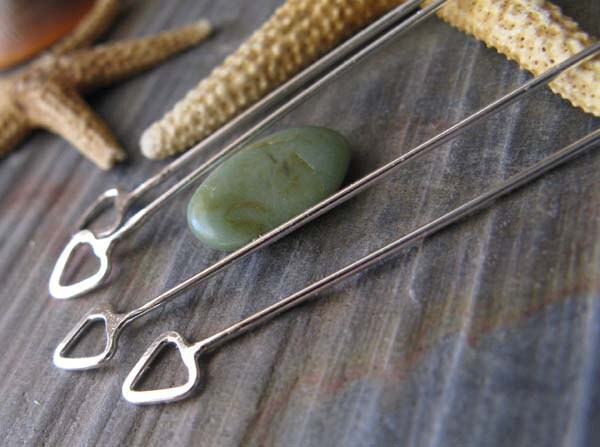 Simple Sterling Silver or 14k Gold Filled Triangle Head Pins. | Etsy