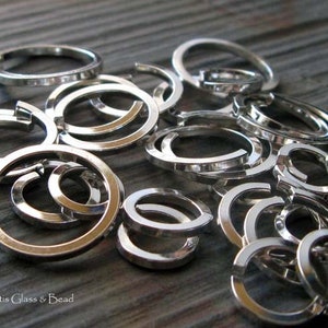 Round Square Wire Jump Rings 16 Gauge Thick. AGB Artisan Sterling ...