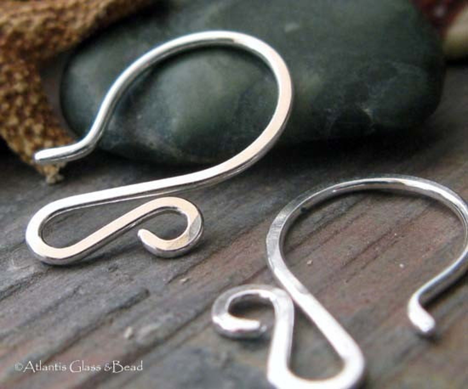 Dainty Ear Wires. Fancy Sterling Silver or 14k Gold Filled - Etsy