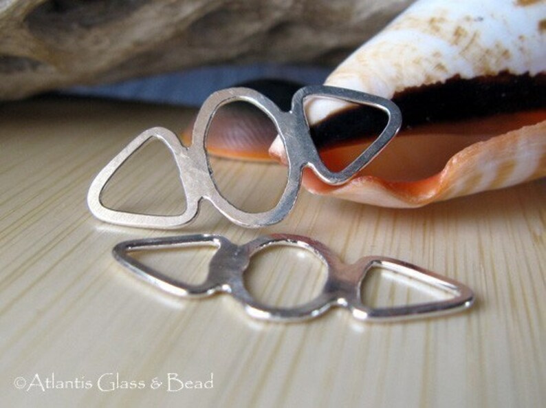 AGB Artisan Jewelry Findings Sterling Silver Unique Connectors - Etsy