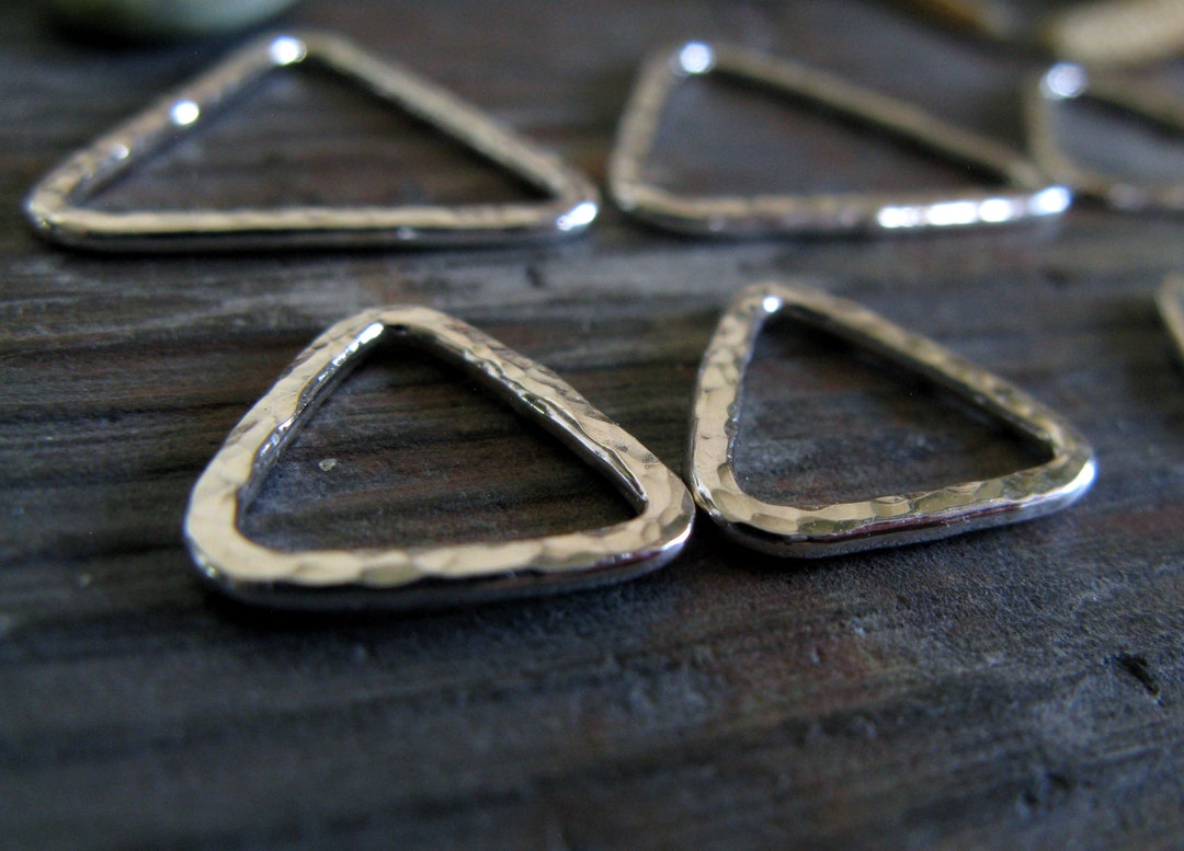 Hammered Triangle Link Connecters Jewelry Findings You Choose Size ...