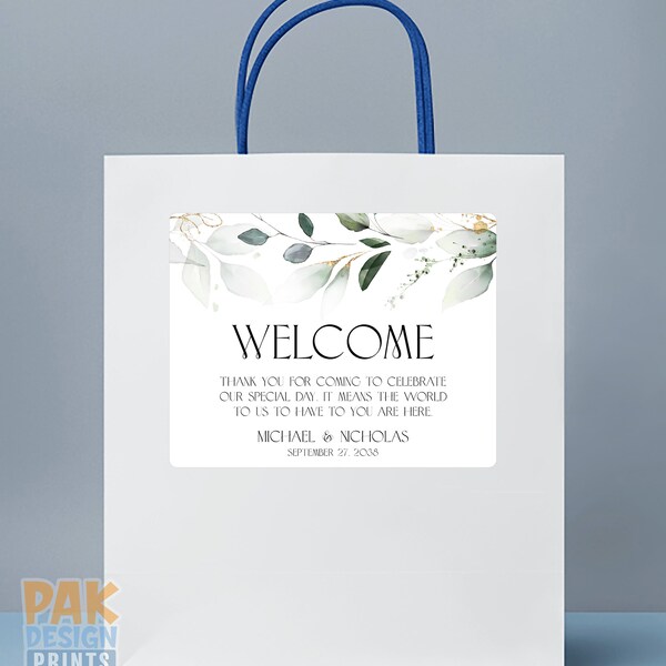 Welcome Bag Tags - Etsy
