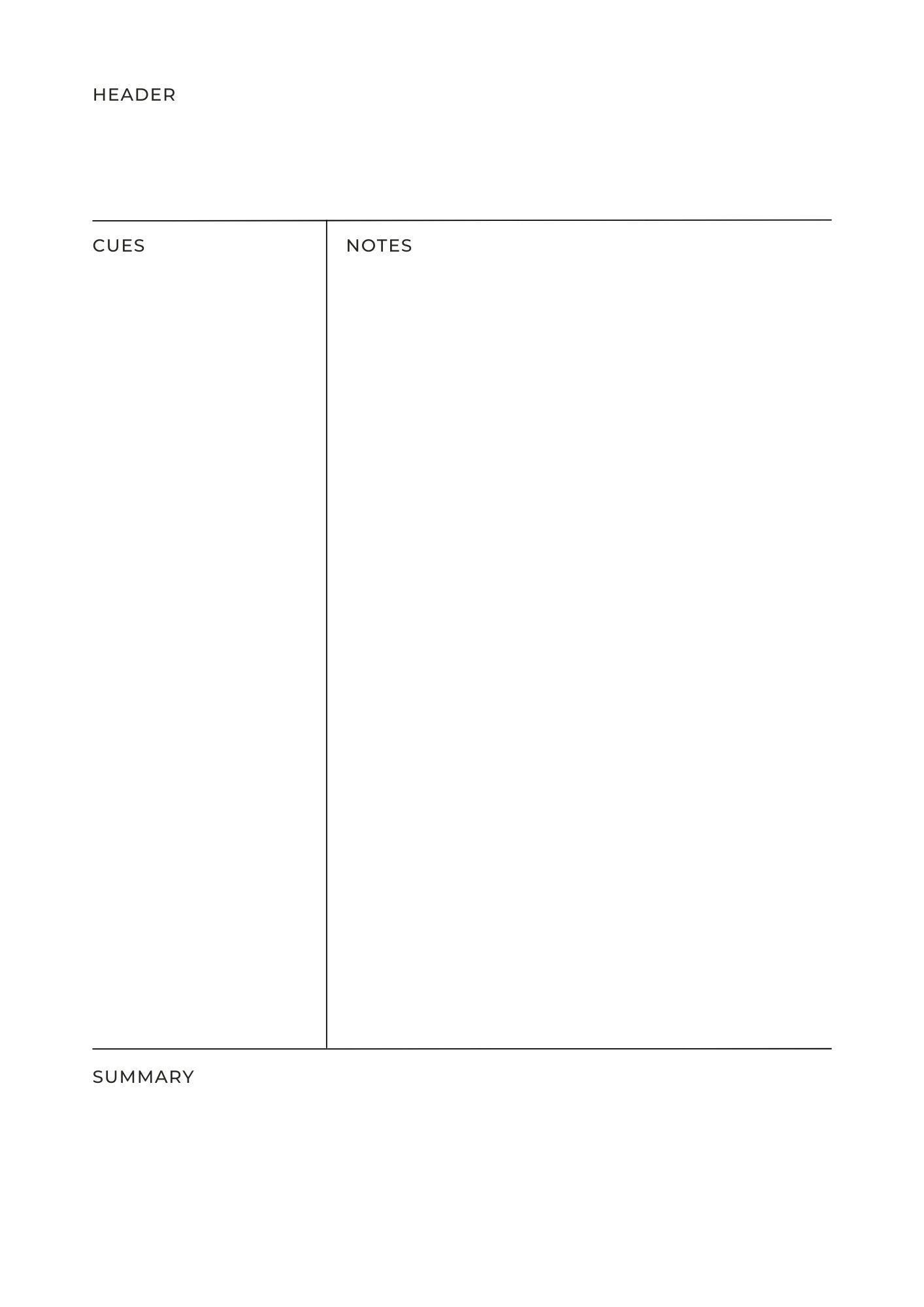 Cornell Notetaking Templates | 3 Format Options for Organised Notes ...