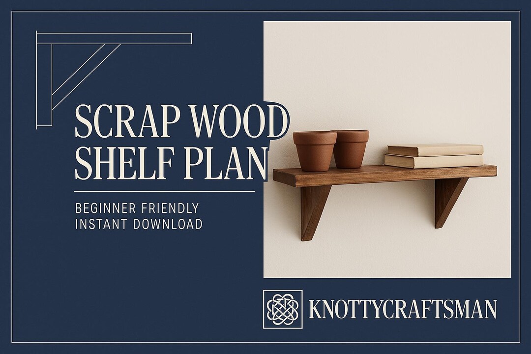 DIY Starter Pack – Scrap Wood Shelf Plan + Tool Checklist + Workshop ...