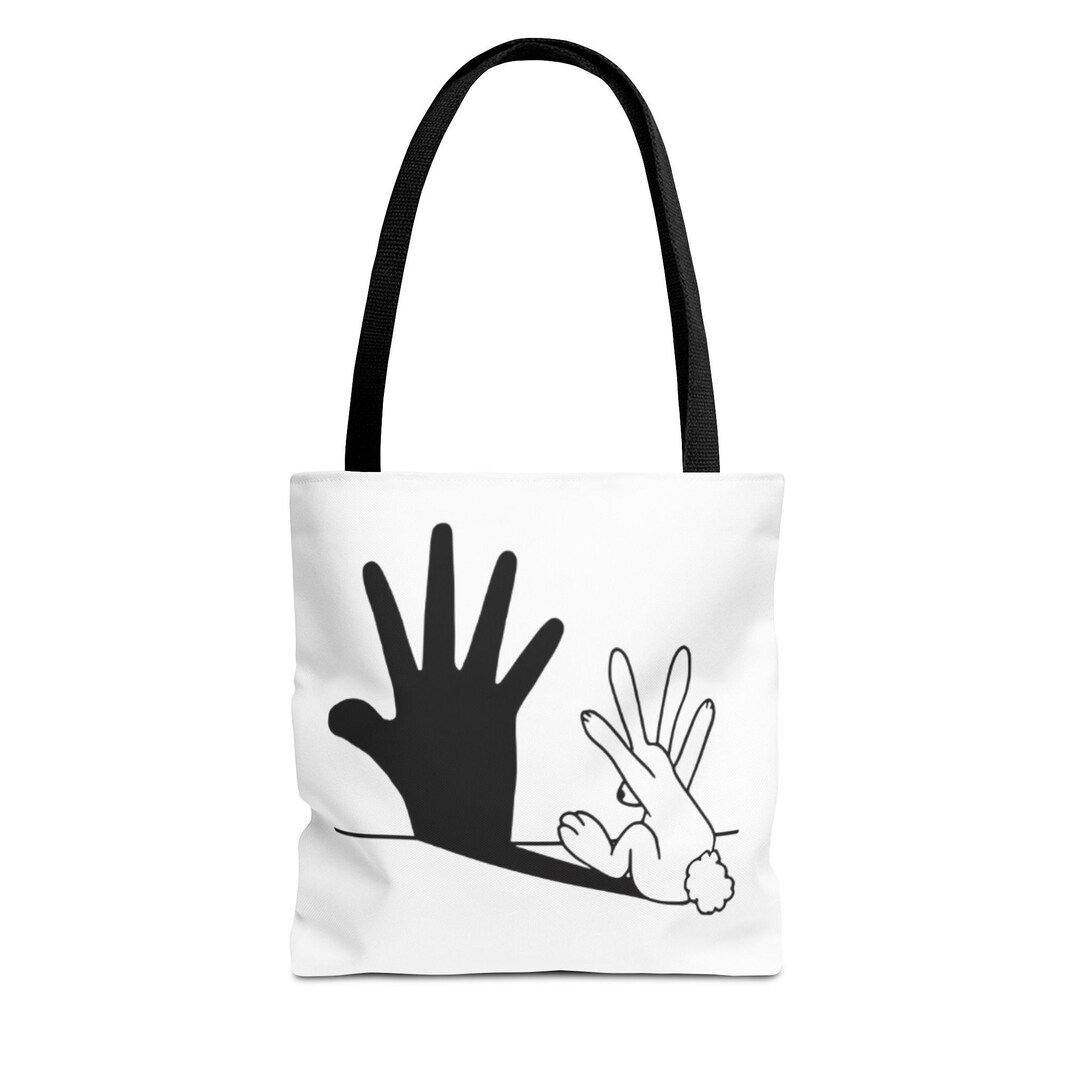Bunny Shadow Puppet Tote Bag AOP - Etsy