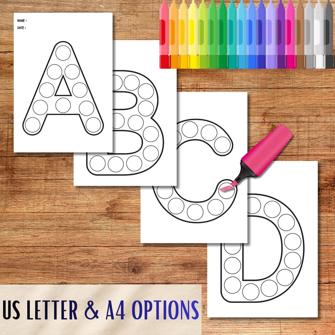 Alphabet Dot Marker Worksheets, 26 Pages, Dot Marker Activities for ...
