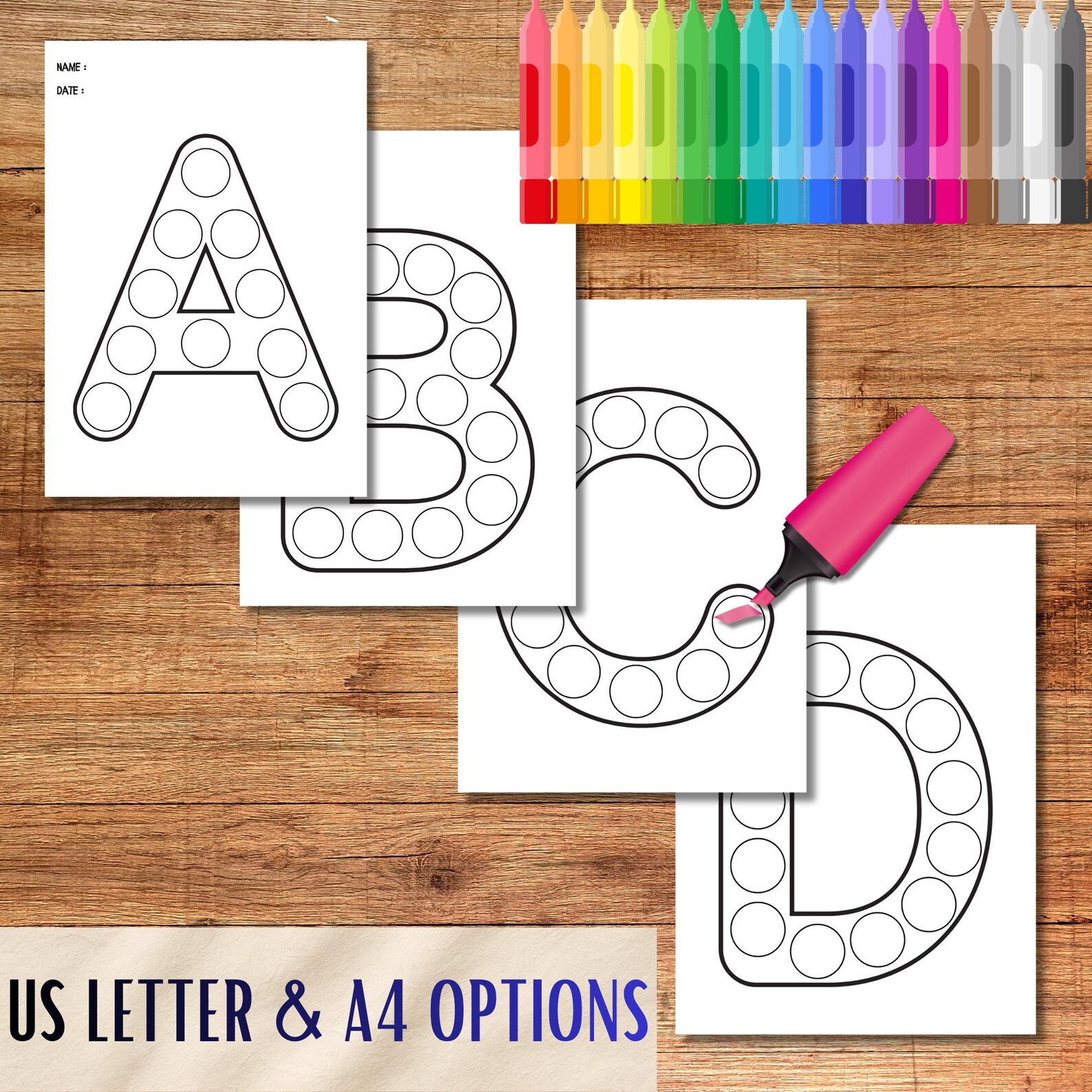 Alphabet Dot Marker Worksheets, 26 Pages, Dot Marker Activities for ...