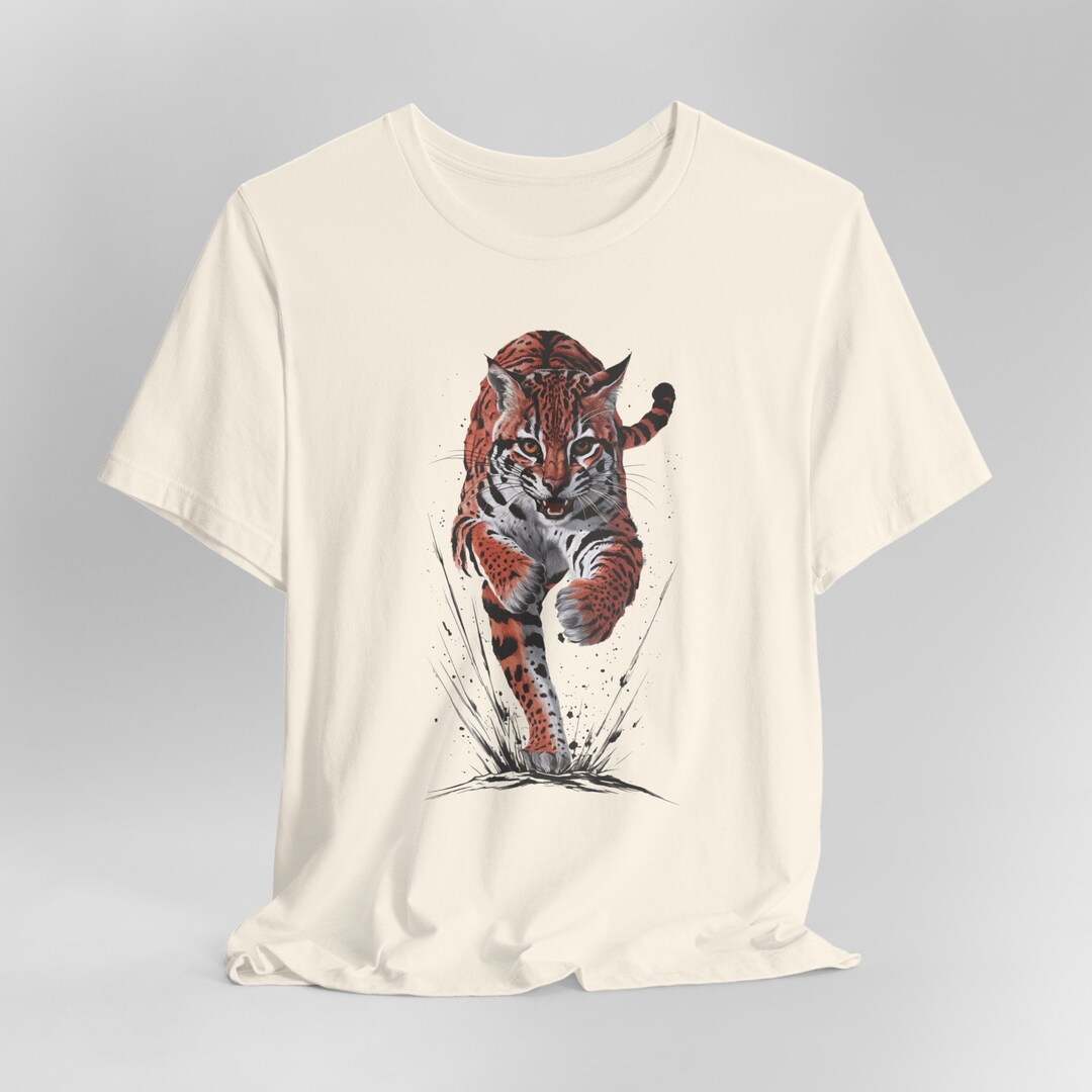 Fierce Ocelot Graphic Tee: Soft Cotton Animal Shirt - Etsy